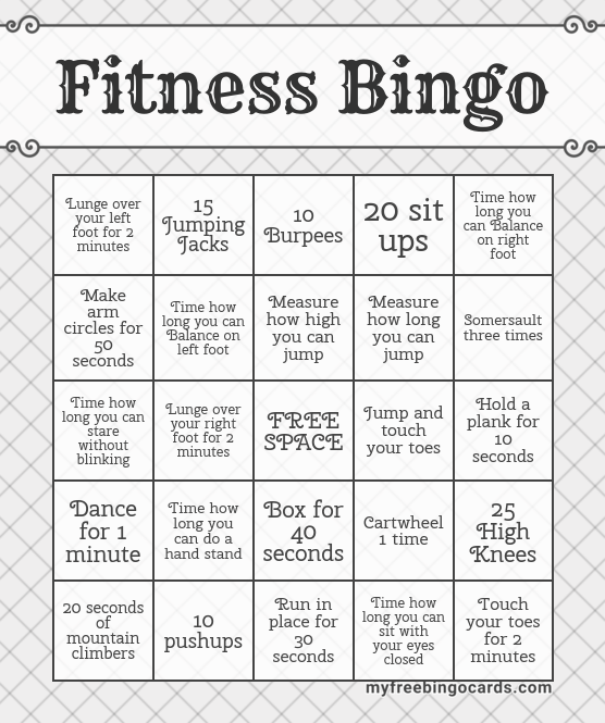 Physical Education Bingo Game, Gym & Classroom Activities🦘 Viva a ...